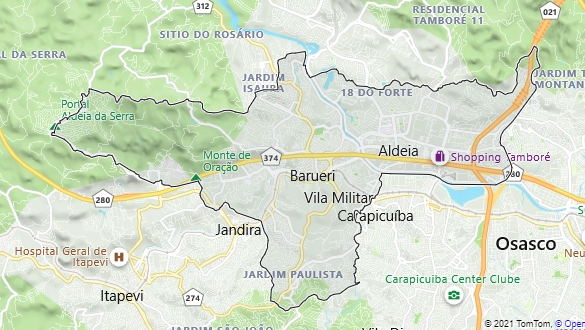 AREA DE ATENDIMENTO - Chaveiro em Barueri Alphaville Atendemos 24 horas ...